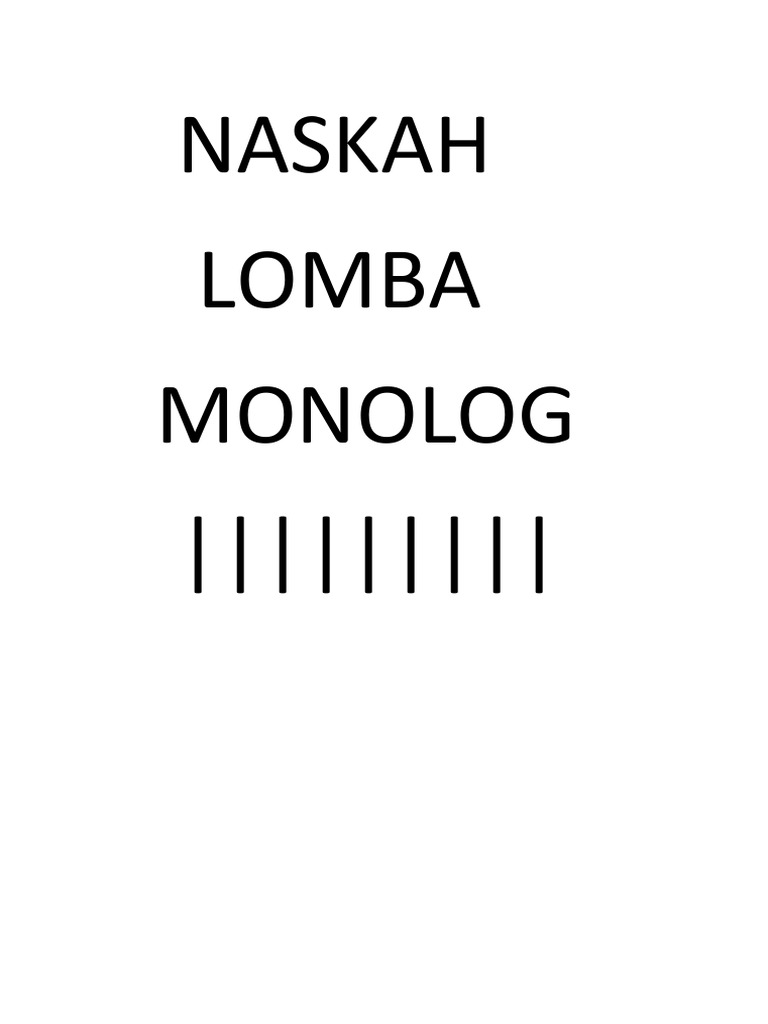 Naskah MONOLOG | PDF