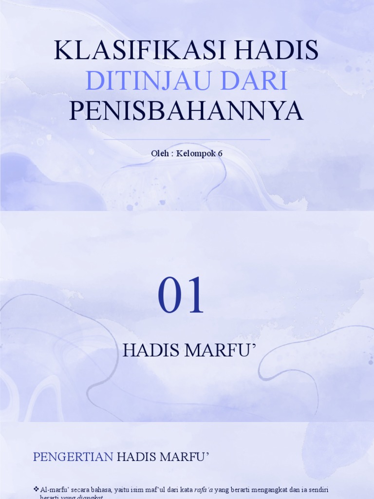Klasifikasi Hadis: Marfu', Mauquf, Maqthu' | PDF