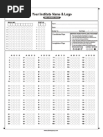 100 Questions OMR Sheet | PDF | Computing And Information Technology