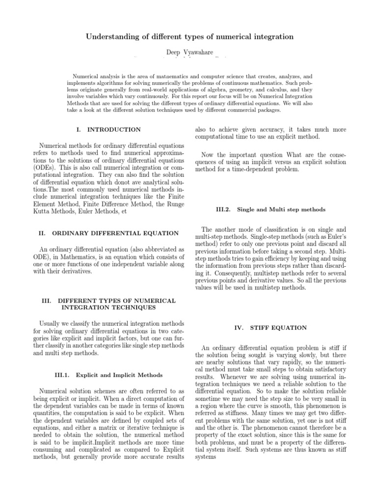 Understanding Numerical Integration Methods | PDF | Numerical Analysis ...