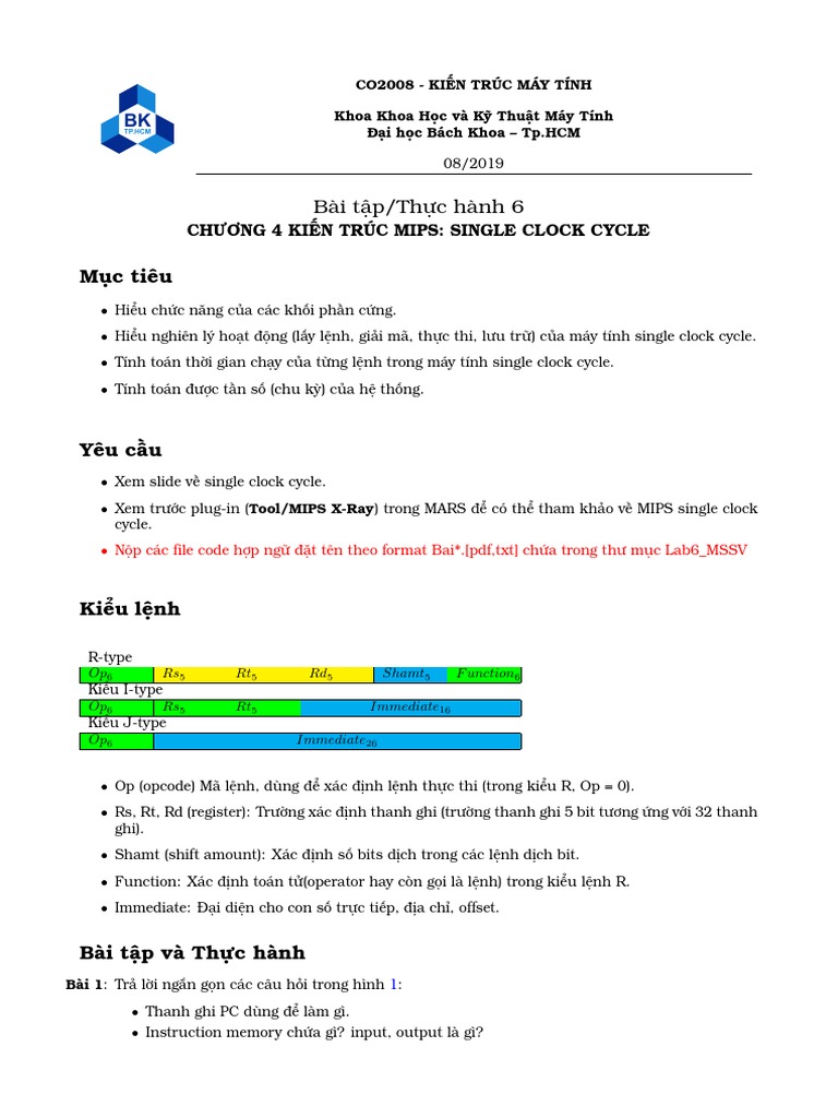 Chap4.1.SingleClockCycle (RWRQWRWRQWRWQ) | PDF
