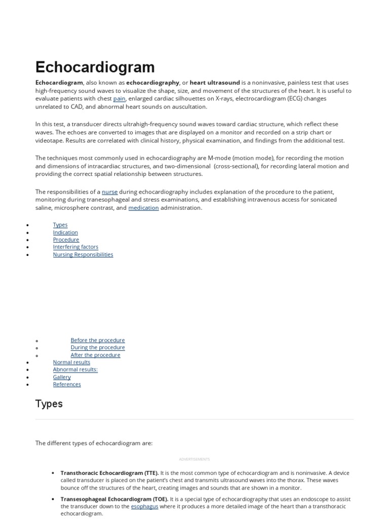 Echocardiogram | PDF | Echocardiography | Heart Valve