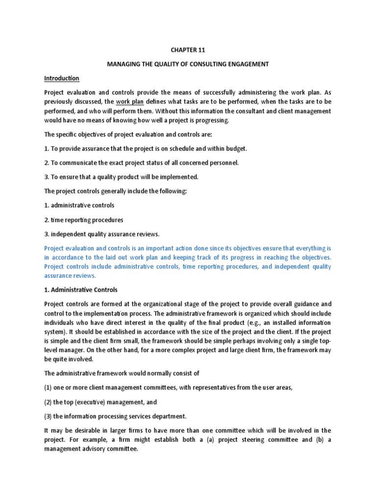 CHAPTER 11 With Explanation | PDF | Project Management | Consultant