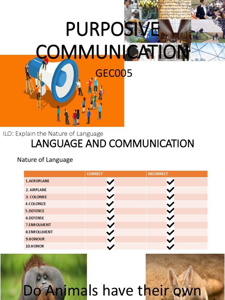 Language & Communication Basics | PDF | Communication | English Language