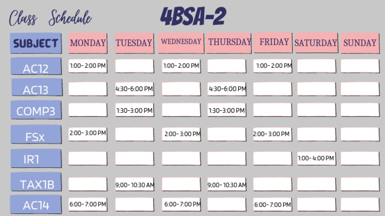 Lesson Plan Weekly Calendar | PDF
