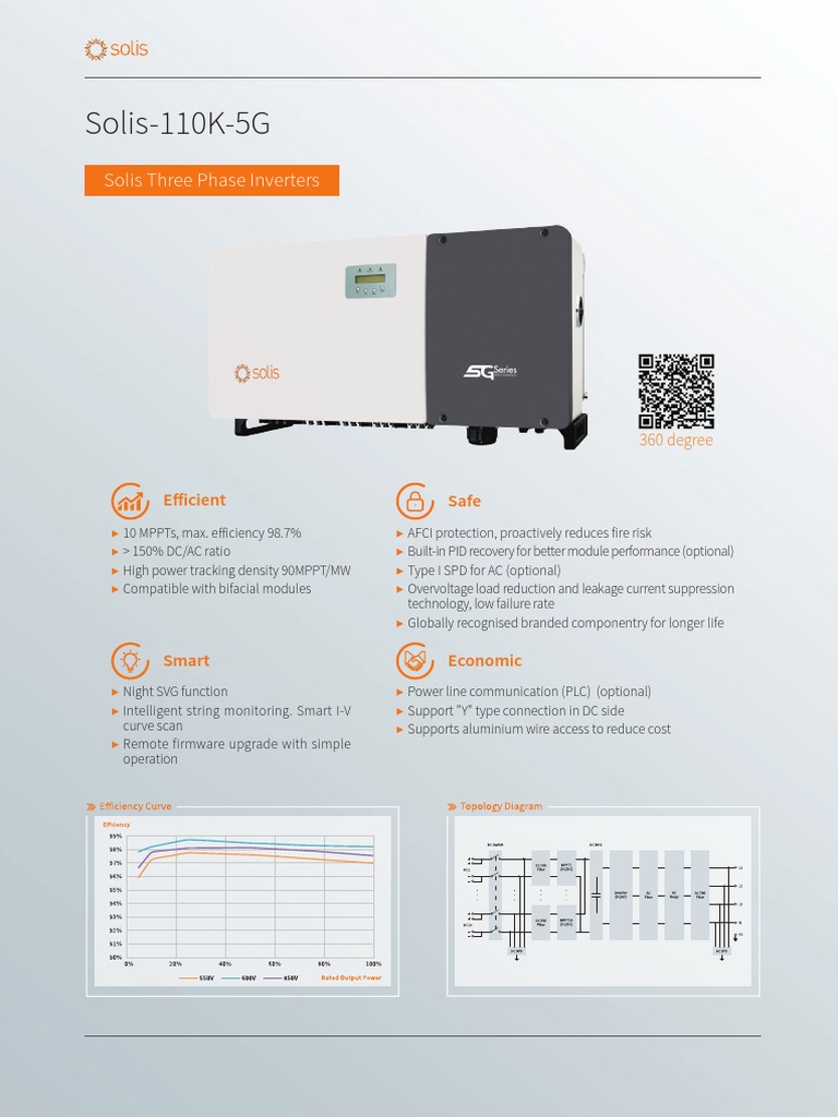 Solis-110K-5G: Solis Three Phase Inverters | PDF | Electrical Grid ...