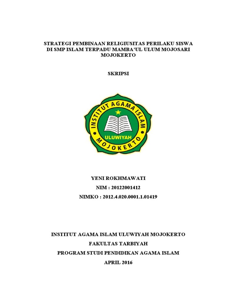 Bagian Awal Skripsi | PDF