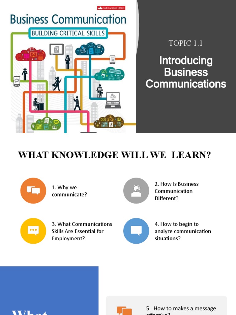 BC - Topic 1.1 (Braun Ch1) | PDF | Communication | Information