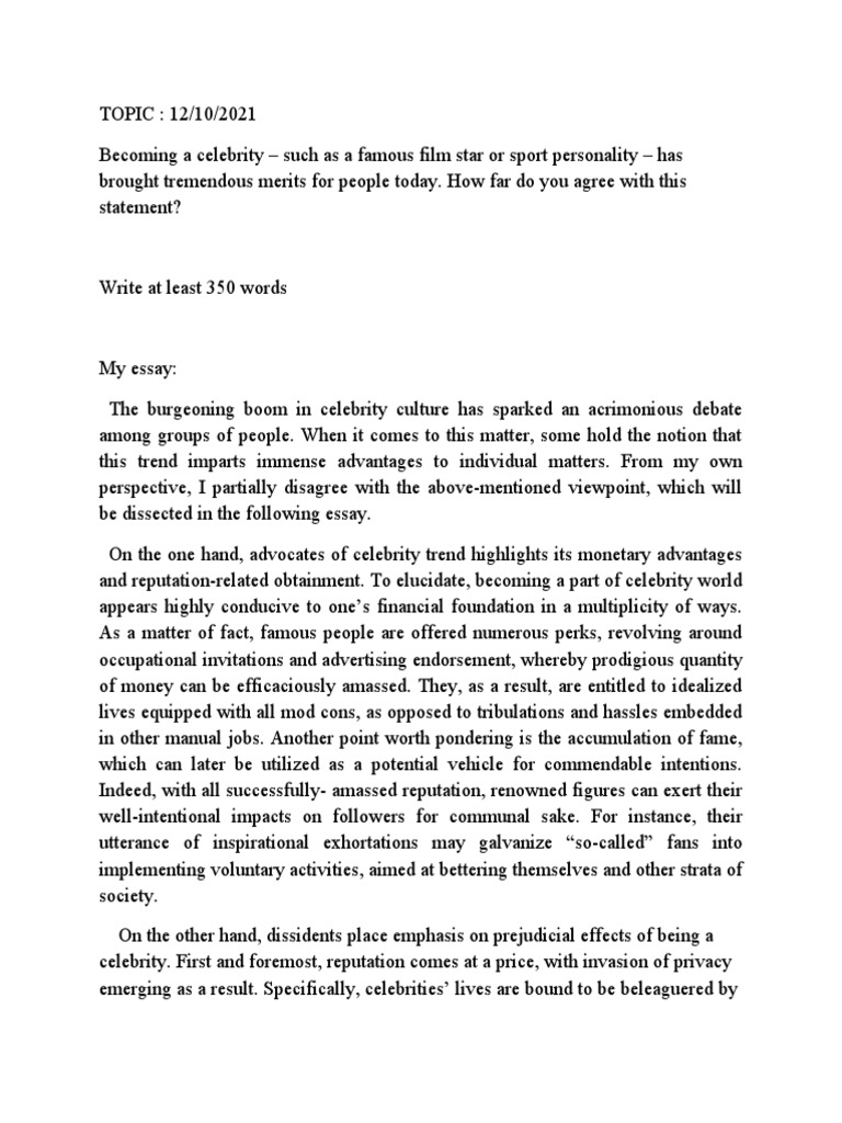 The Pros and Cons of Celebrity Status: An Analysis of the Benefits and ...