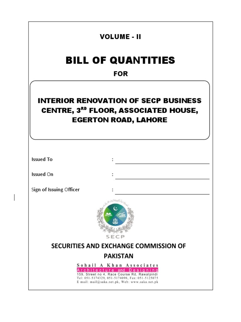 Boq Vol Ii | PDF | Wall | Sheet Metal