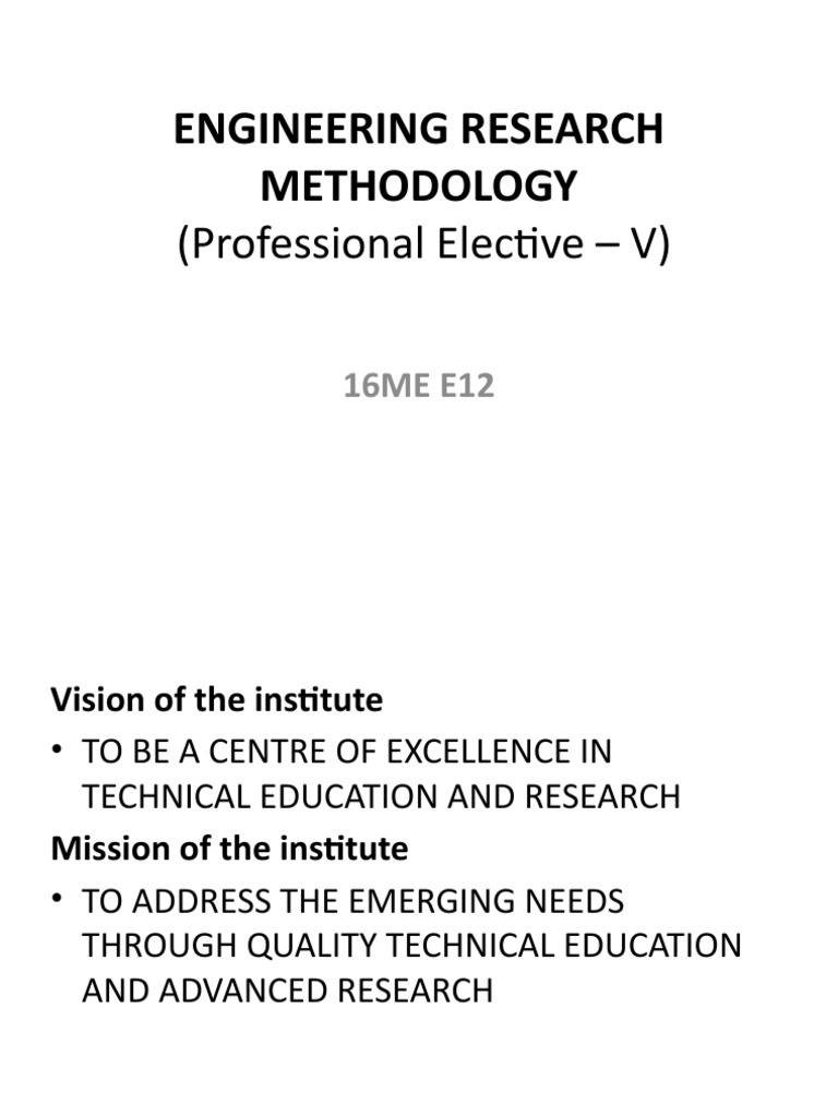 Introduction To Engineering Research | PDF | Engineering | Scientific ...