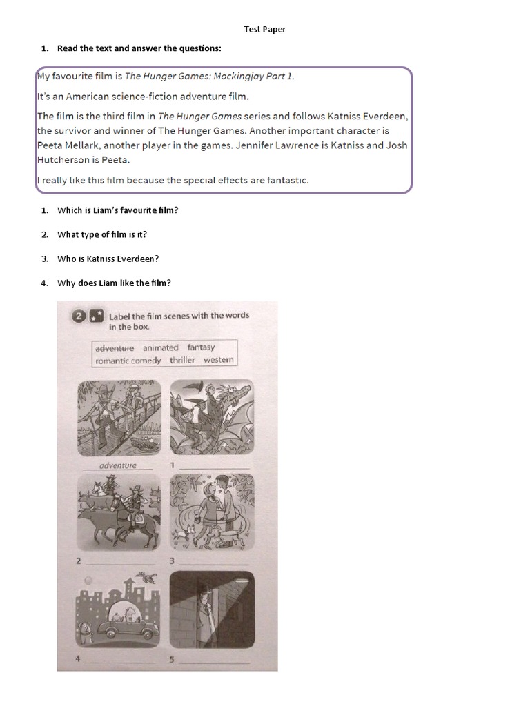 Read The Text and Answer The Questions:: Test Paper | PDF