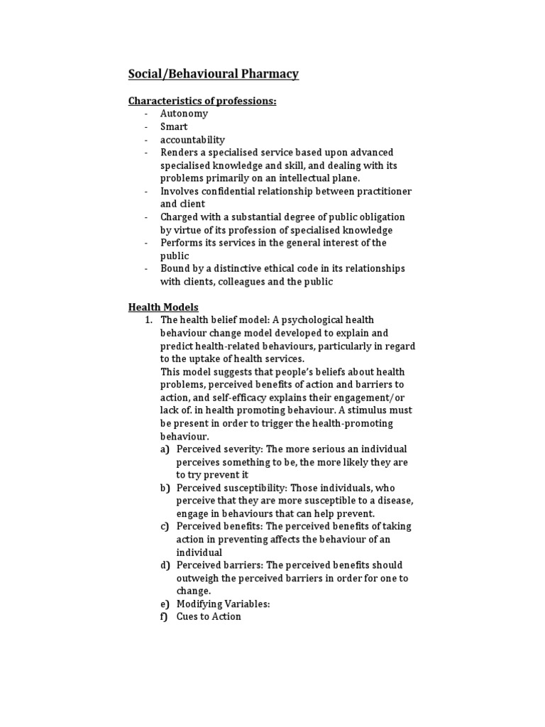 Social Pharmacy Notes - 1 | PDF | Behavior | Drug Rehabilitation