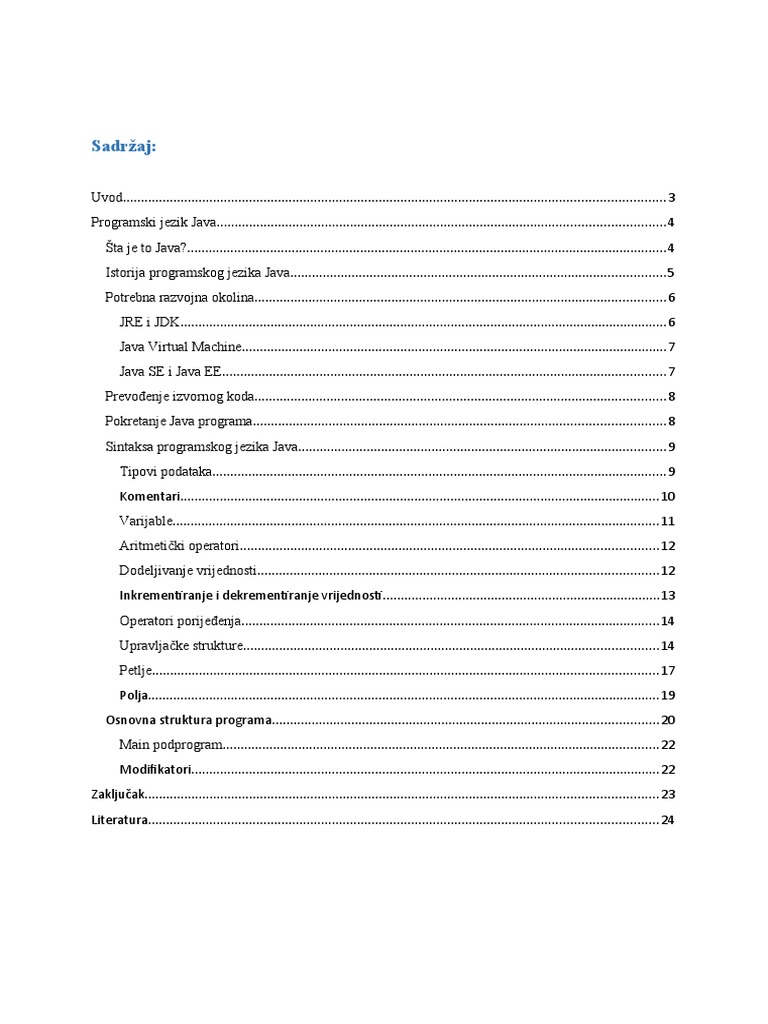 Seminarski Napredno Java Programiranje | PDF