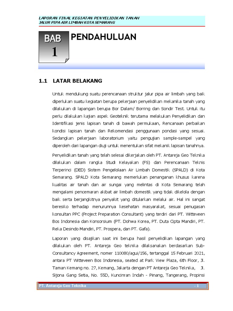 Review - Laporan Final PT. Antareja - Rev 060621 - Ok2 - Terkoreksi (Rev 03) | PDF