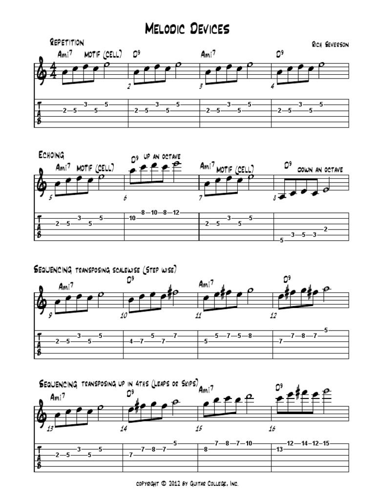 Melodic Device PDF Free | PDF | Musicology | Musical Compositions
