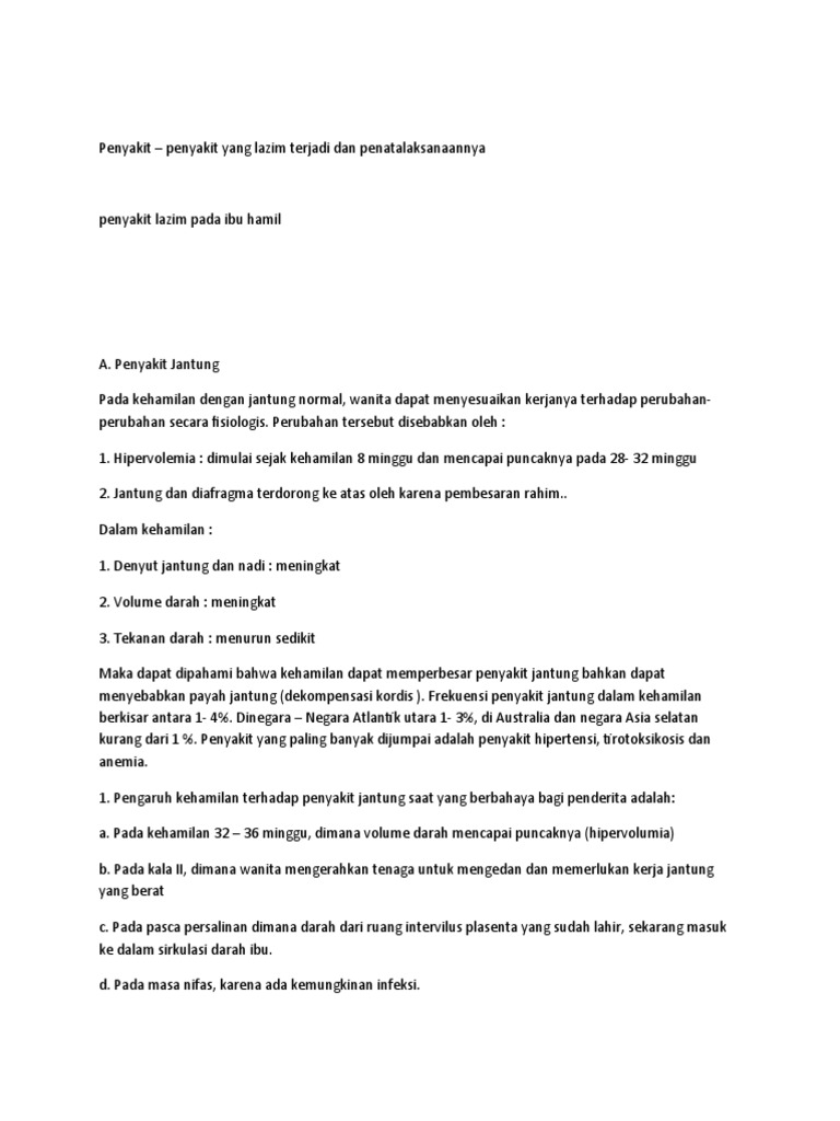 Penyakit Yang Lazim Terjadi Klmpok 7 | PDF | Sains & Matematika