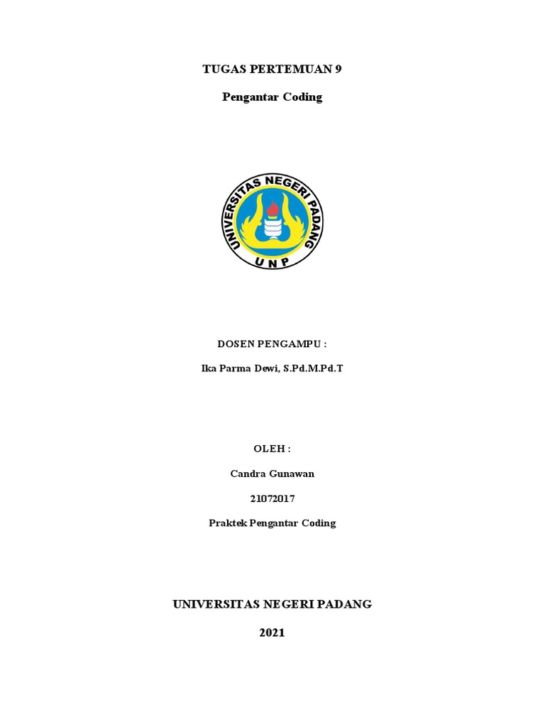 Tugas Resume Pert.2 Pengantar Coding | PDF