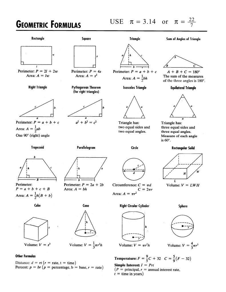 Geometry Formulas | PDF