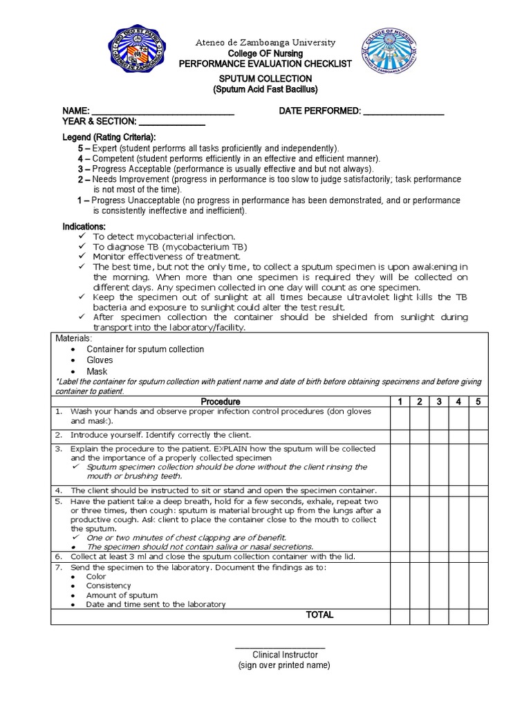 18.sputum Collection | PDF | Tuberculosis | Infection