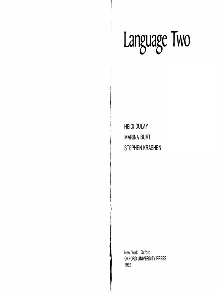 Heidi C Dulay - Language Two | PDF