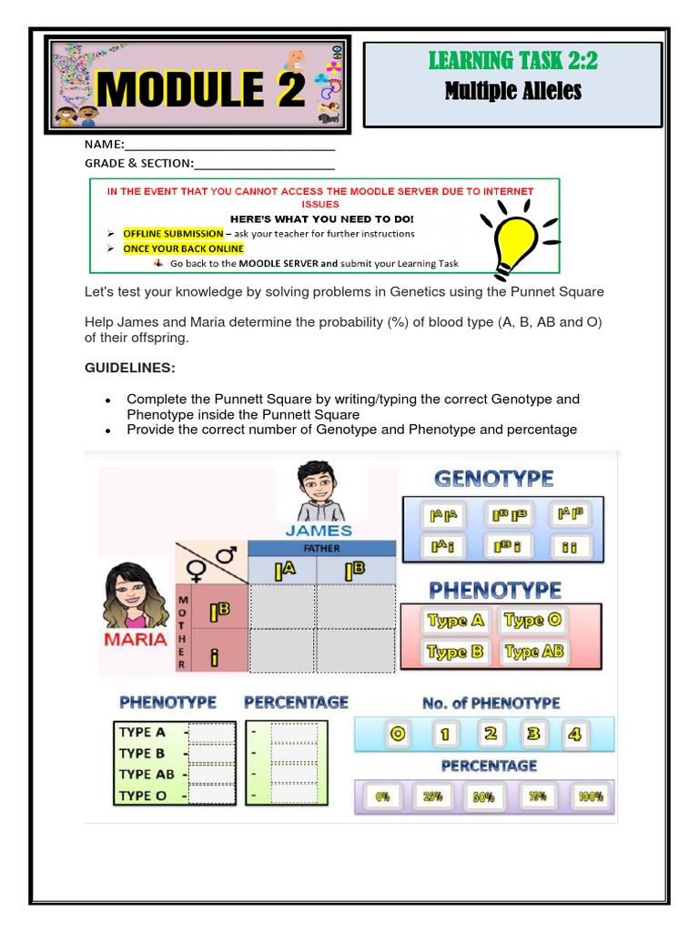 Multiple Alleles: Learning Task 2:2 | PDF