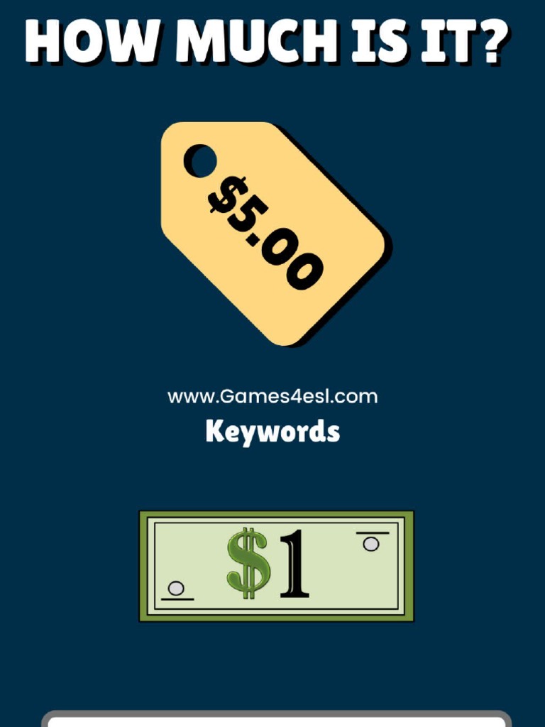 How Much Is It Money ESL PowerPoint Presentation | PDF