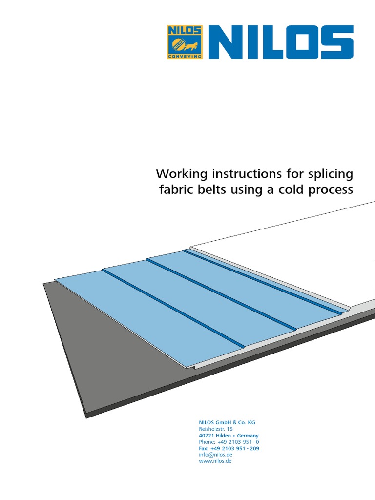 Working Instructions For Splicing Fabric Belts Using A Cold Process ...