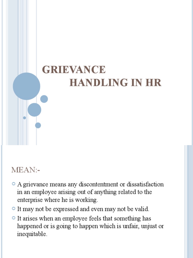 Grievance Handling in HR 1 | PDF | Business