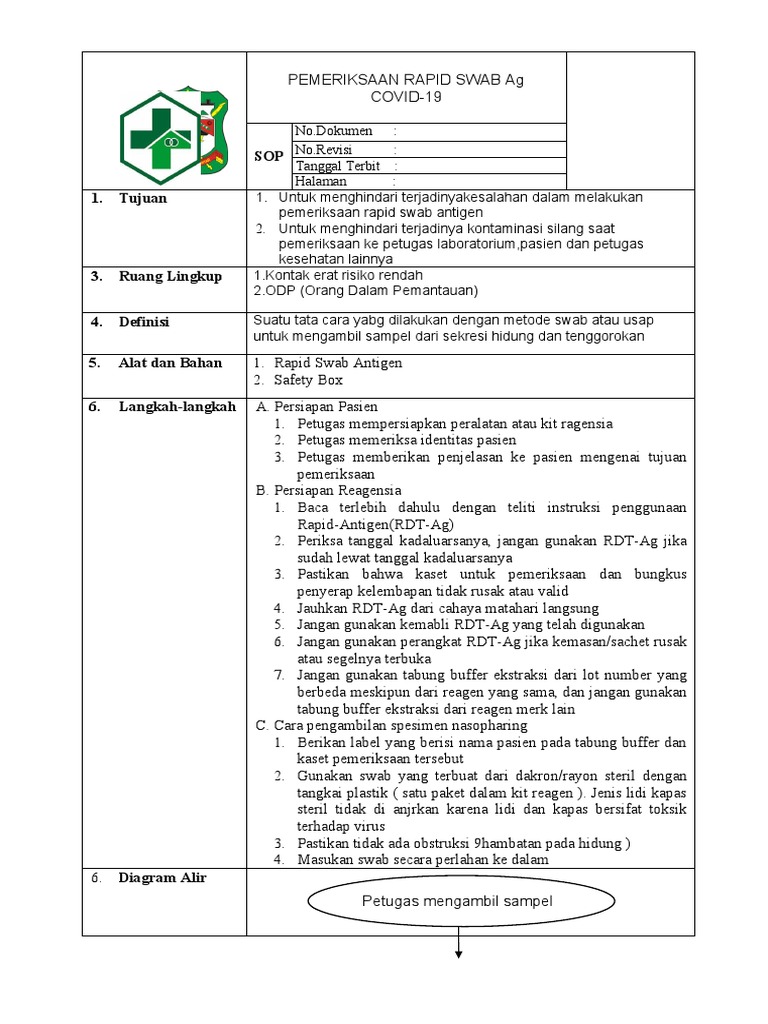 Sop Swab Antigen | PDF