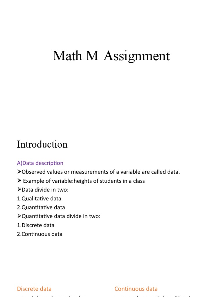 Math M Assignment Presentation | PDF | Correlation And Dependence ...