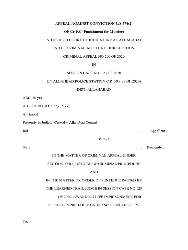 Criminal Appeal | PDF | Judgment (Law) | Appeal