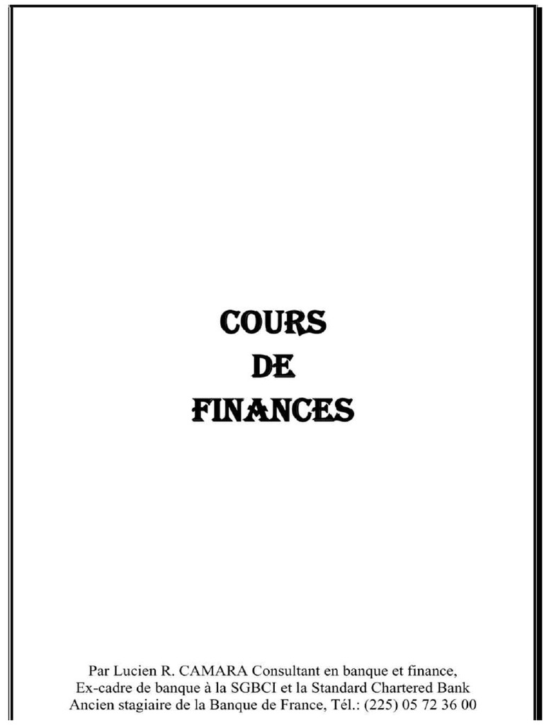 Cours Finance | PDF