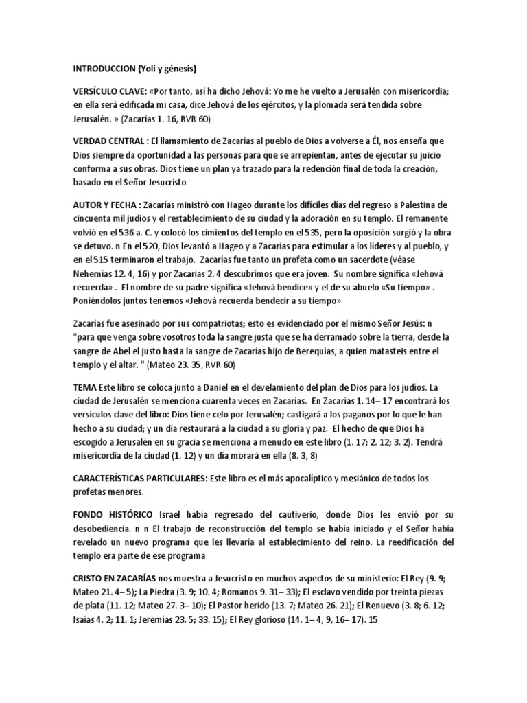 Exposicion de Zacarias | PDF | Jeremías | Sacerdote