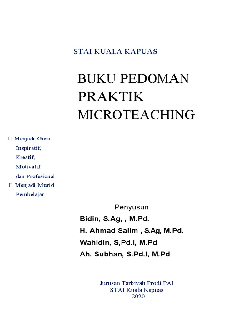 Pedoman Microteaching STAI Kapuas | PDF