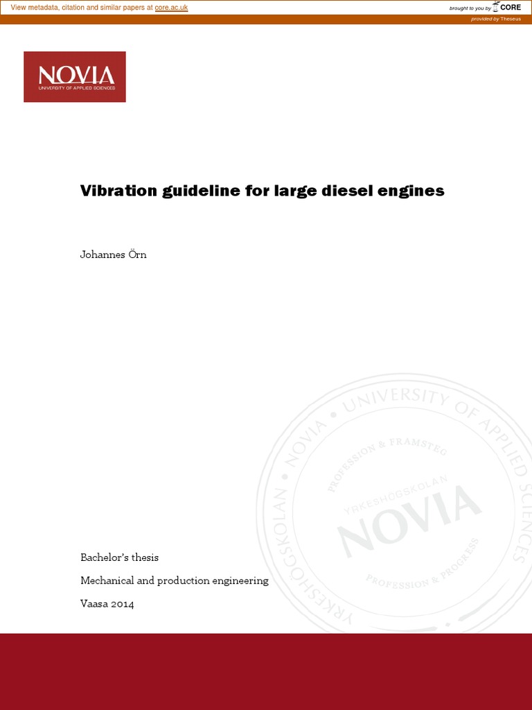 Diesel Engine Vibration Limits | PDF | Resonance | Spectral Density