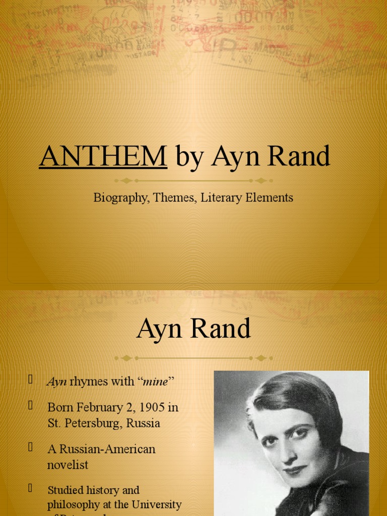 Exploring Ayn Rand's Anthem | PDF | Ayn Rand
