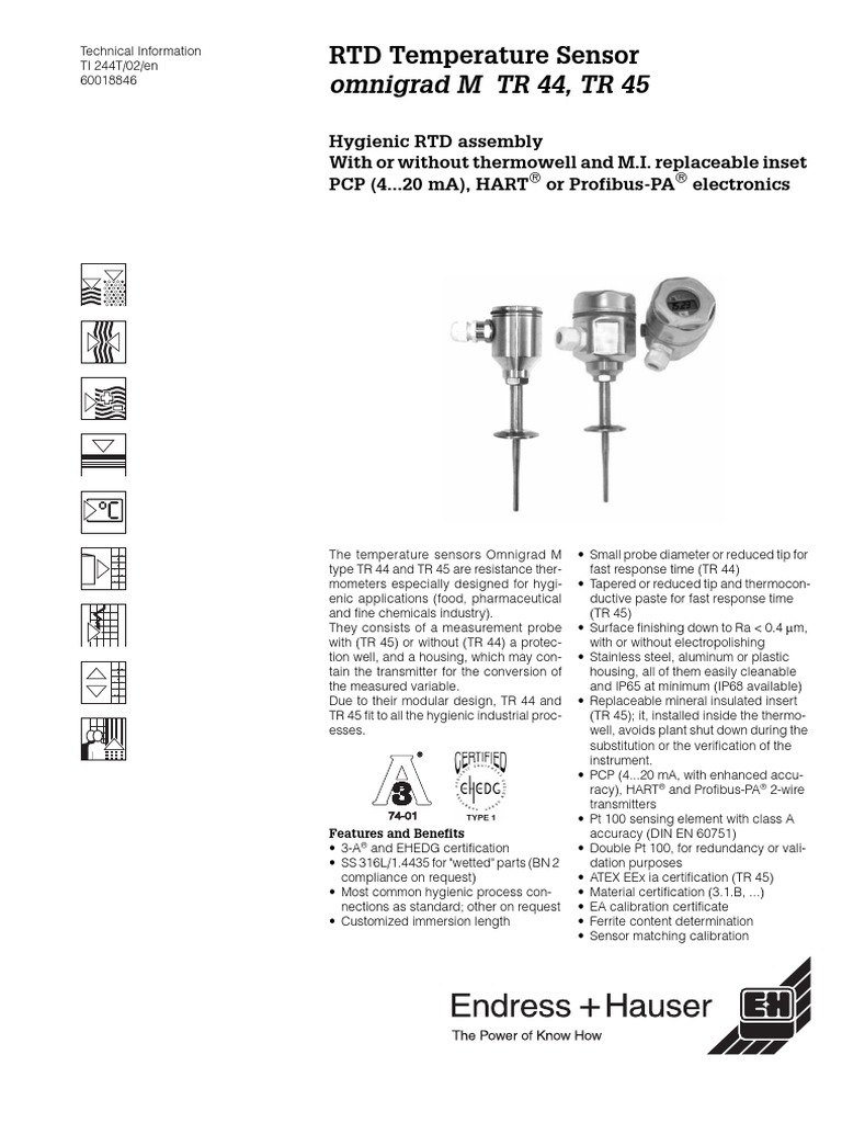 Temperature Transmitter TR45 | PDF | Pipe (Fluid Conveyance) | Calibration