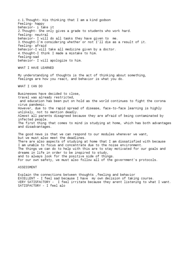 Perdev Module 2 Answer Sheet | PDF | Self-Improvement | Lifestyle