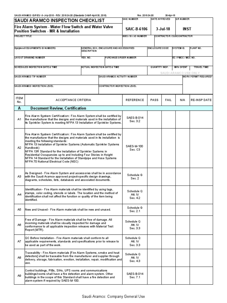Saic B 6106 | PDF | Fire Sprinkler System | Valve