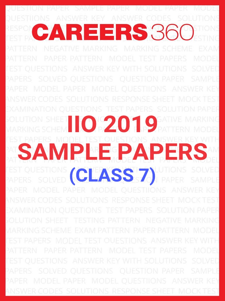 Iio Sample Papers 2019 For Class 7 | PDF | Computer Network | Software