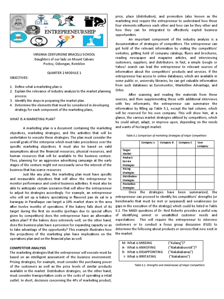 Competitor Analysis in Marketing Plans | PDF | Brand | Marketing
