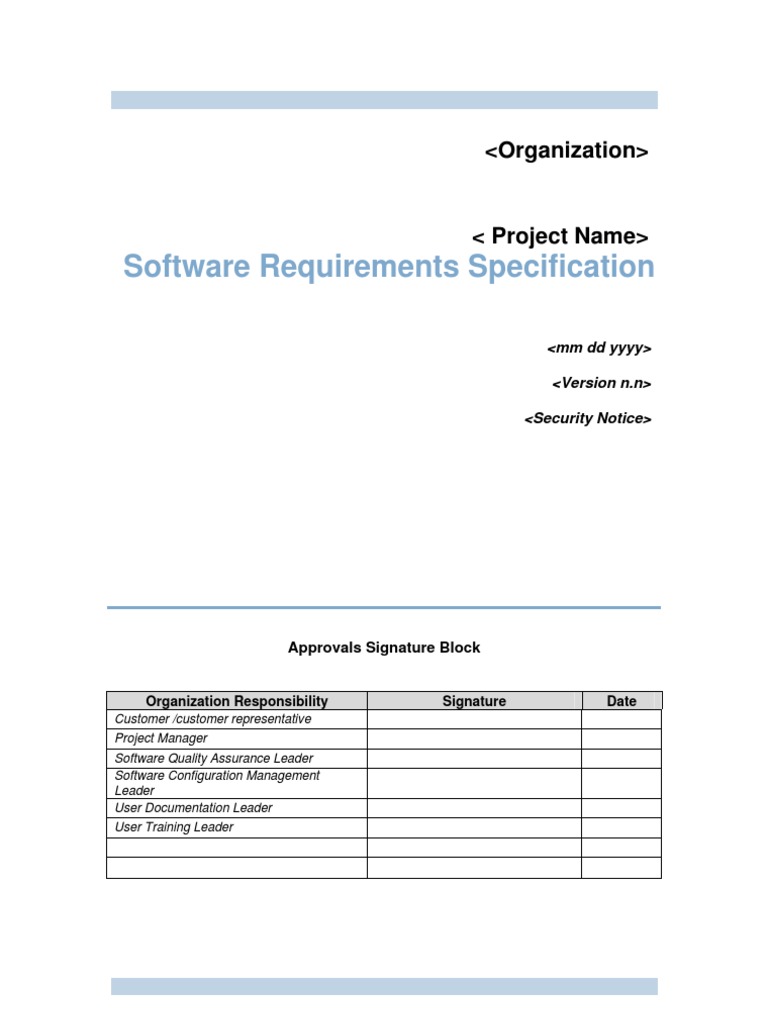 SRS Format | Specification (Technical Standard) | Interface (Computing)