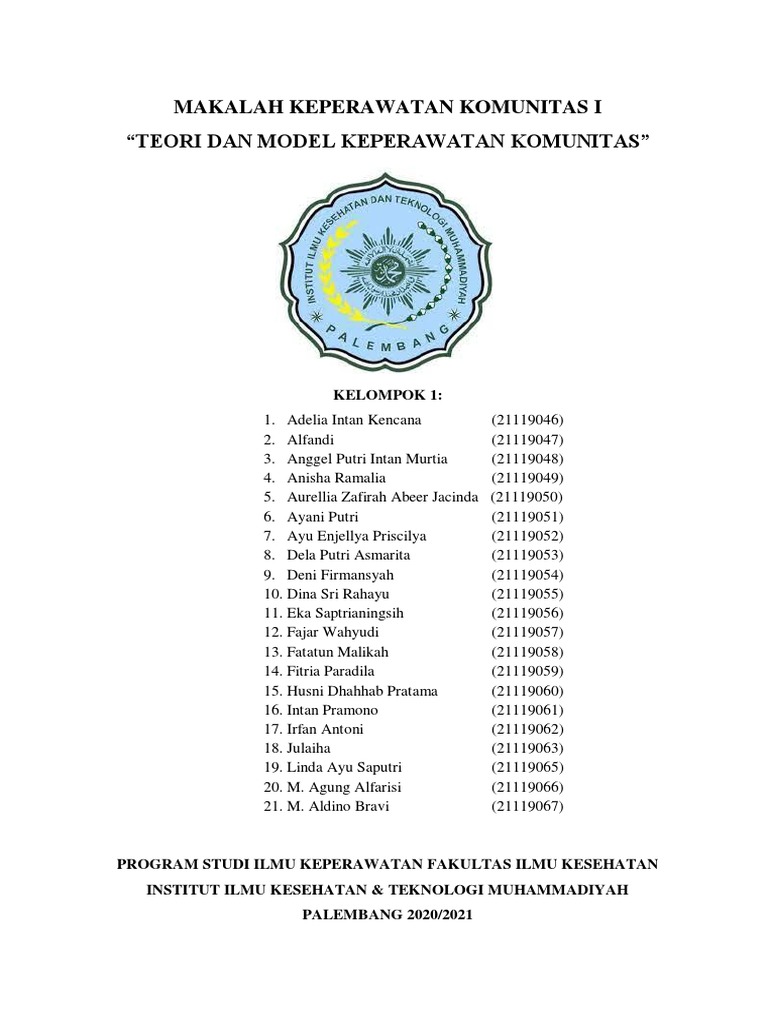 Makalah Keperawatan Komunitas Teori Dan Model Keperawatan Komunitas | PDF