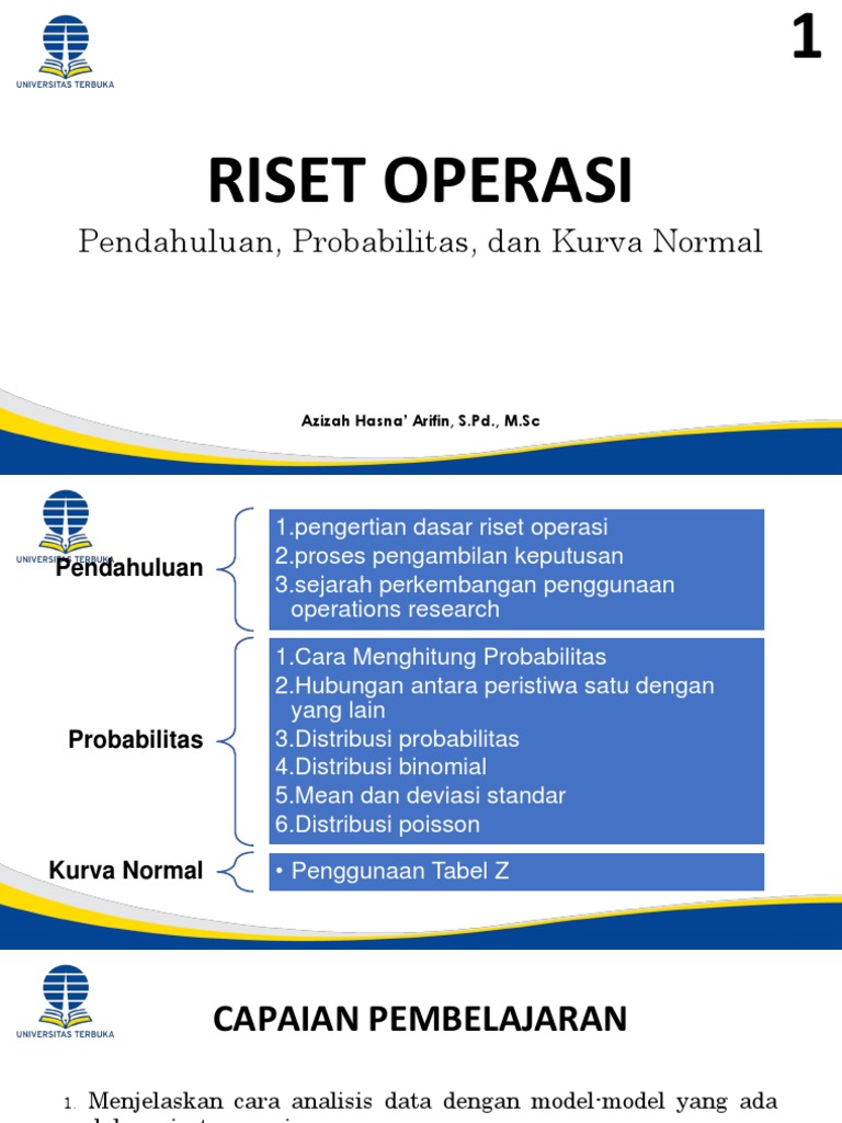 Pengantar Riset Operasi dan Probabilitas | PDF | Pengembangan Diri ...