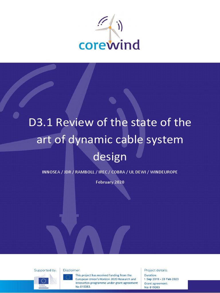COREWIND D3.1 Review of The State of The Art of Dynamic Cable System ...