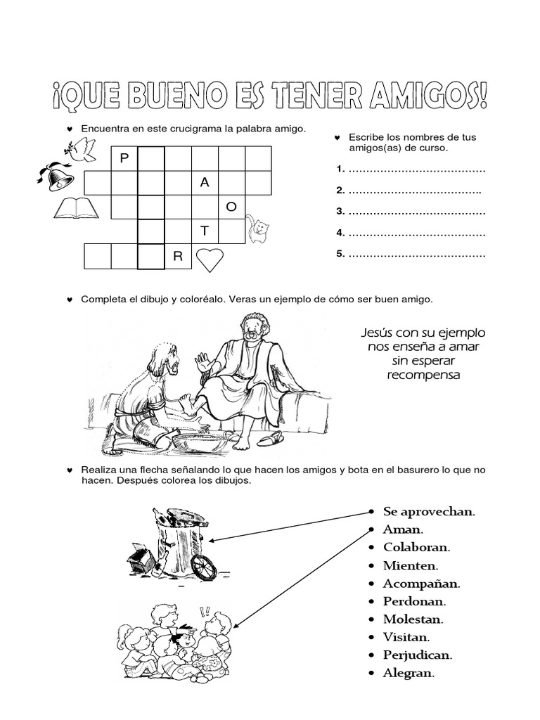 Actividades de Amistad para Niños | PDF