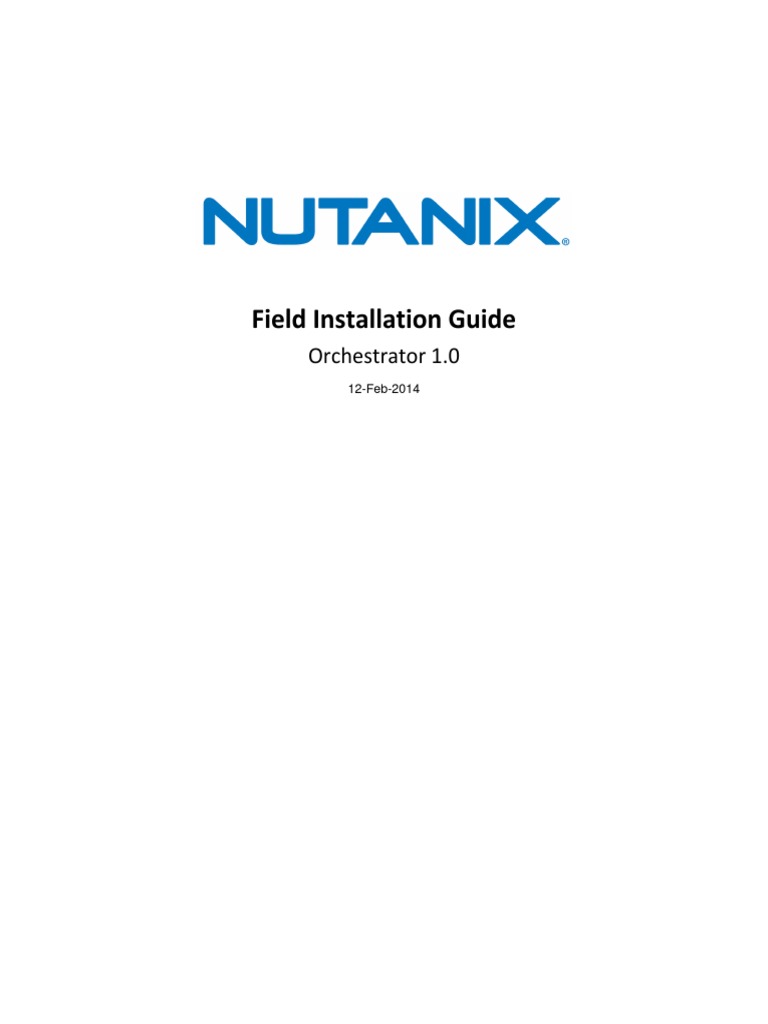 Field Installation Guide | PDF | Virtual Machine | Computer Cluster