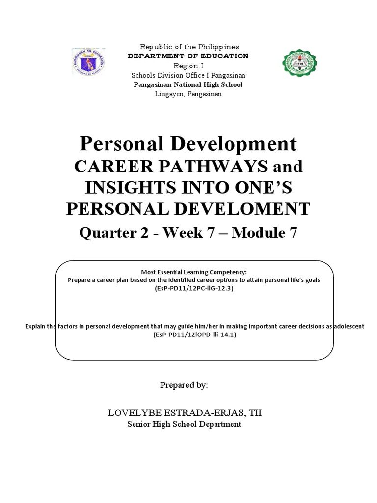 PERDEV-Module-quarter 2 - Week 7 | Download Free PDF | Choice | Goal