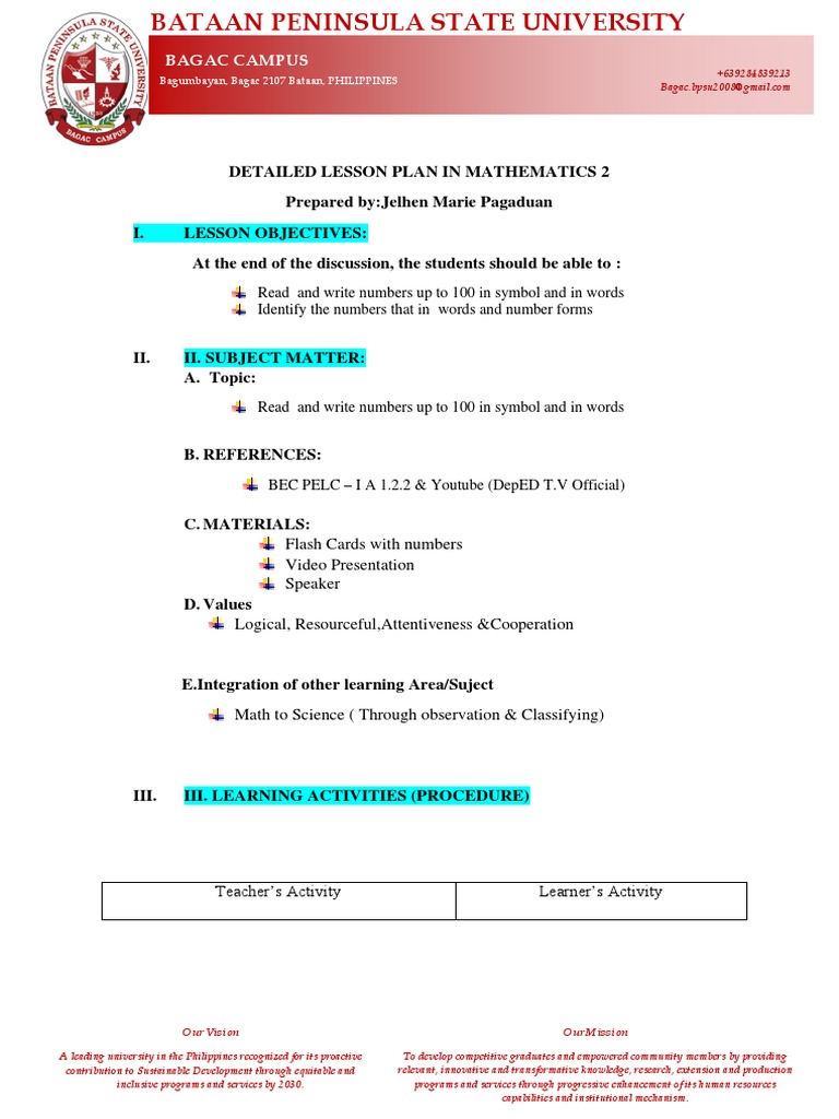 LESSON PLAN in Math (Integrated) | PDF | Sustainable Development ...